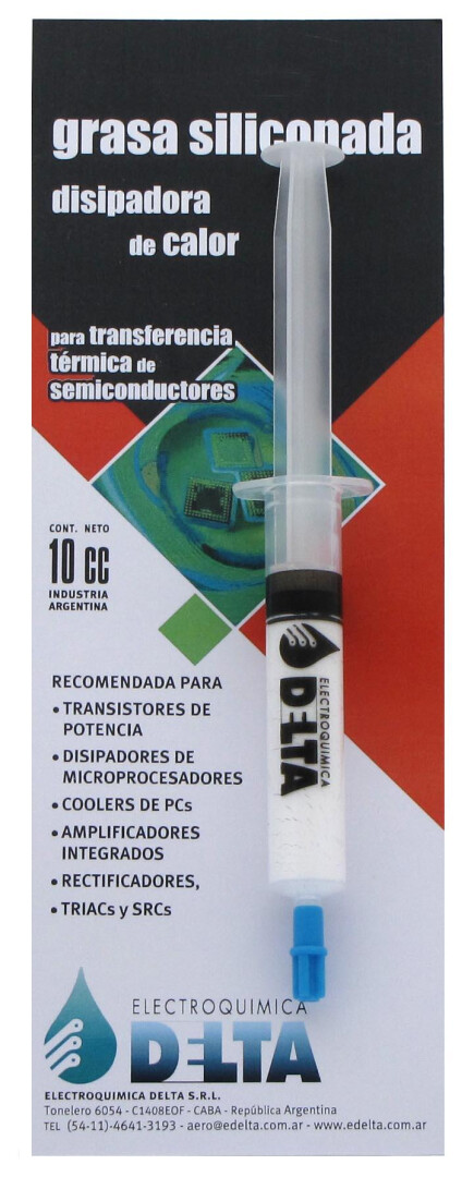 Grasa Siliconada Pasta Térmica Disipadora Calor Jeringa 10cc ...