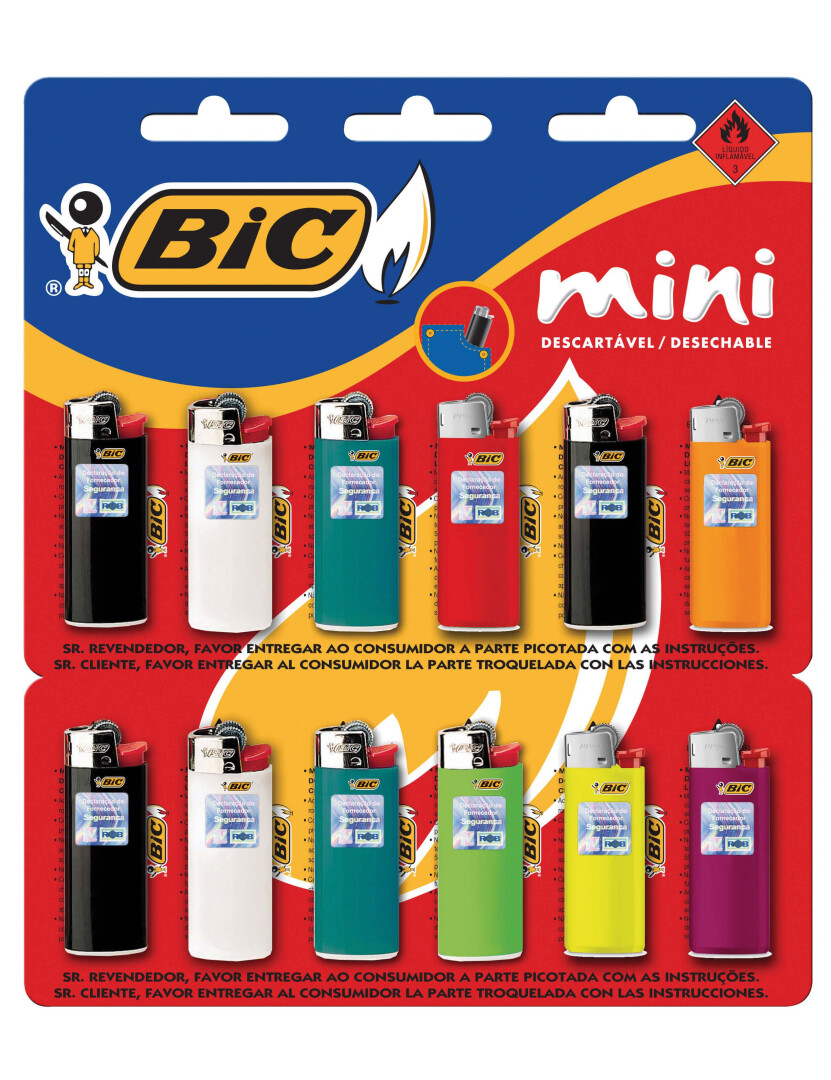Encendedor Bic mini J5 x6 uni liso | Chitarroni S.A